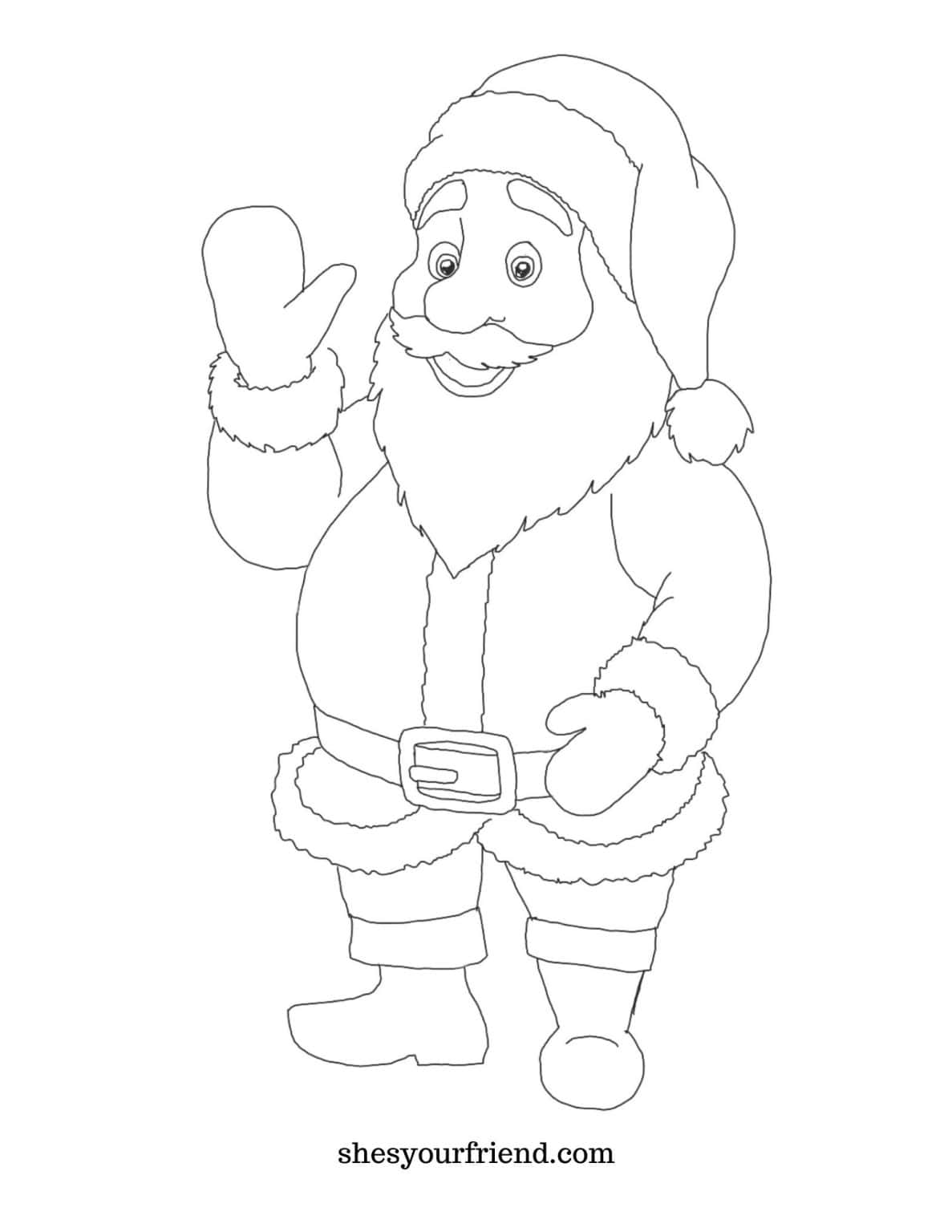 13 Cute Christmas Coloring Pages for Kids - She's Your Friend