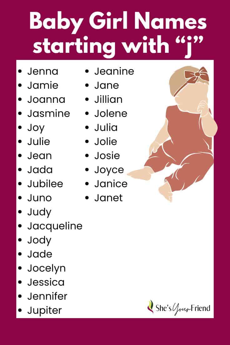 28 Baby girl names starting with J (with meanings) - She's Your Friend